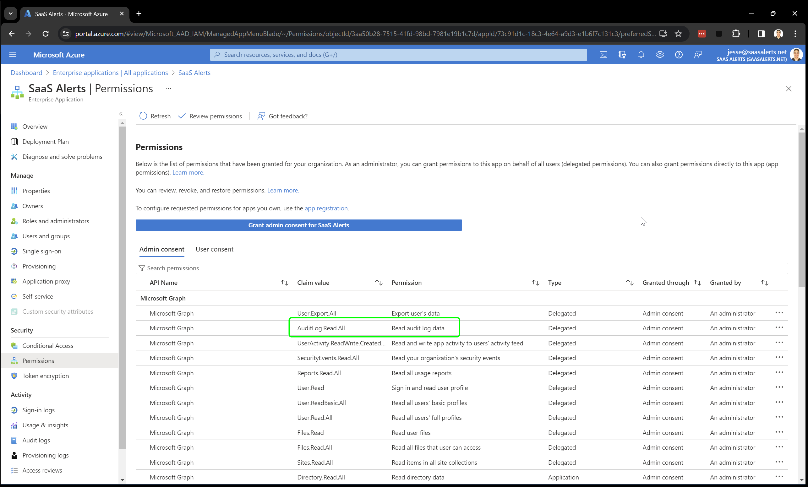 Tenant does not exist (MS_AUDIT_OFF) – Saas Alerts