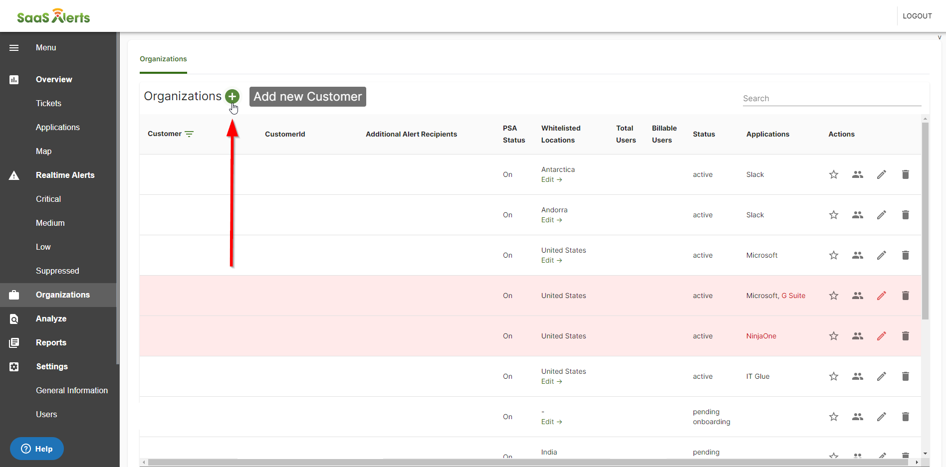 Quick Start Guide – Saas Alerts